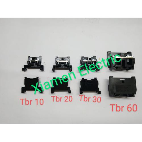Jual TBR-10 Terminal Block Blok 10A 1.5mm 600V Din Rail Type Black ...