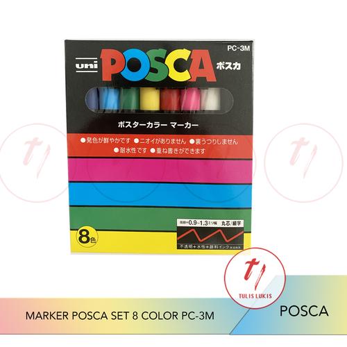 Jual SPIDOL POSCA MARKER PC-3M SET 8 BASIC COLORS - Kota Semarang ...
