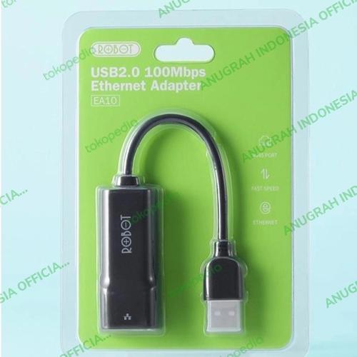 Jual Robot EA10 USB Ethernet Adapter USB 2.0 to 10/100Mbps Network RJ45 ...