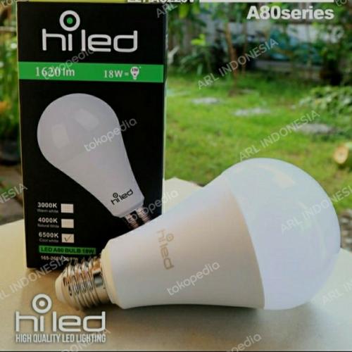 Jual lampu bulb hiled 18w 4000k natural white bohlam led hiled 18 watt ...