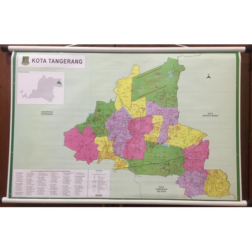 Jual Peta Kota Tangerang peta dinding - Jakarta Barat - depomaps store ...