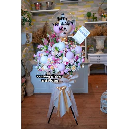 Jual Rangkaian Standing Flower Balloon Bouquet Bunga Ucapan Balon ...