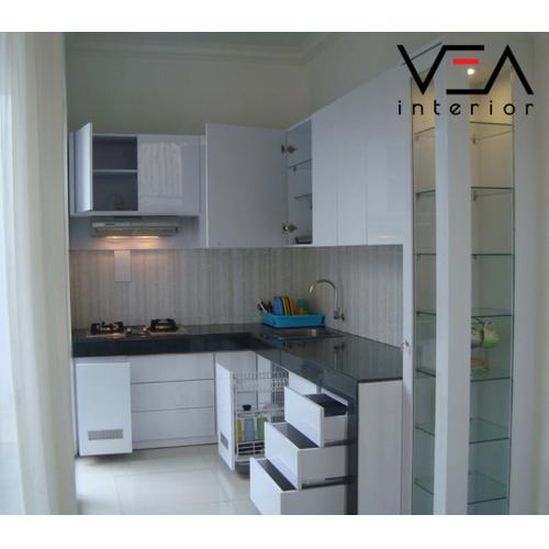 Jual Kitchen Set Minimalis VEAinterior bentuk L 2x3 m Warna Putih HPL ...