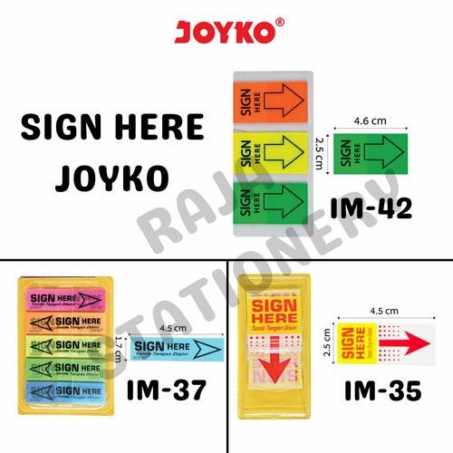 Promo Joyko Sticky Notes "Sign Here" Memo / Sticker Tempel Sign Here ...