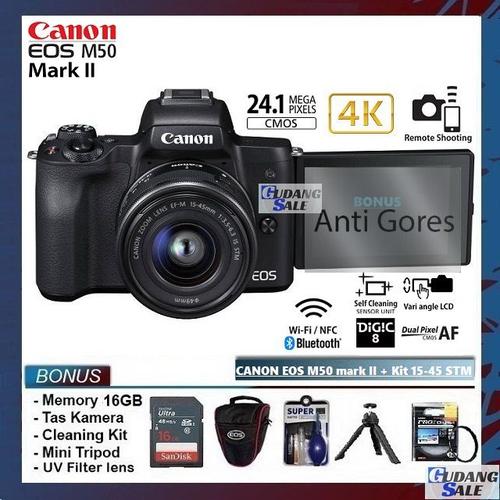 Jual [NEW] KAMERA CANON EOS M50 Mark II + LENSA KIT 15-45MM IS STM WiFi ...
