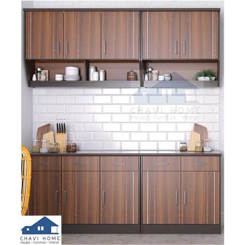 Jual Kitchen set lemari dapur rak dapur rak piring warna dark termurah ...