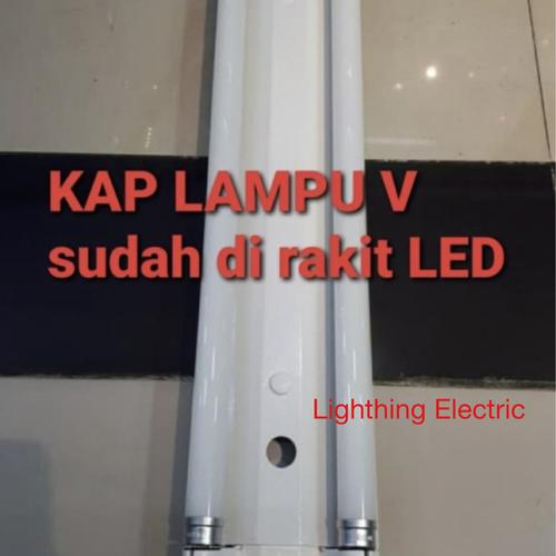 Jual Kap lampu vshape 2x18w led/kap tl led 2x18w - Jakarta Pusat ...