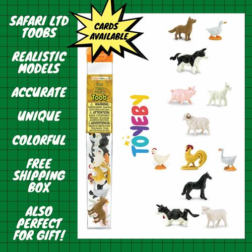 Jual Mainan Edukasi Anak Figur Hewan Safari Ltd Toob Farm Animals ...