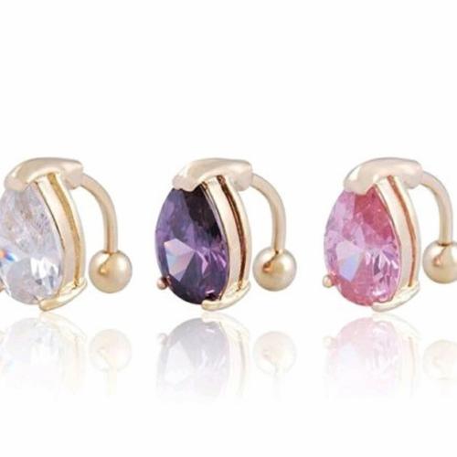 Jual body piercing pendek mata pink tindik perut pusar sexy - Merah ...