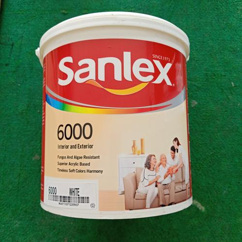 Jual Cat tembok Putih ( White ) merk Sanlex 6000 kemasan 5 kg ( galon ...