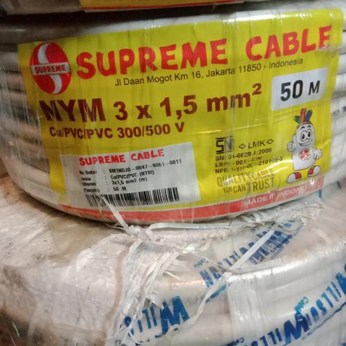 Jual KABEL NYM 3X1,5MM SUPREME 50M - Kota Bandung - JAYA ABADI ELEKTRIC | Tokopedia