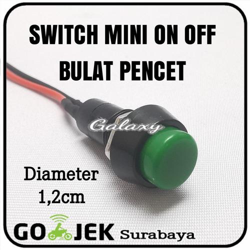 Jual Switch Saklar ON OFF Bulat Mini DC - Model Gesr / Push Pencet ...