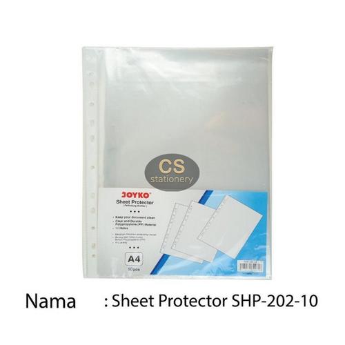 Jual PP Pocket Sheet Protector Plastik Binder Ordner JOYKO A4 Isi 10 ...