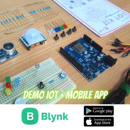 Jual Paket Belajar IoT Kit u/ Pemula dg Wemos D1 + ARDUINΟ IDE + Blynk ...