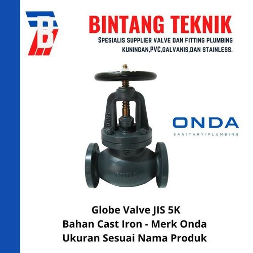 Promo Globe Valve 4" inch Cast Iron Onda JIS 5K Cicil 0% 3x - Jakarta ...
