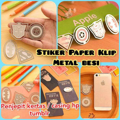 Jual Paper Clip Clips Super Hero Unik Lucu Penjepit Kertas Jepitan Buku ...