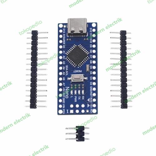 Jual ARDUINO NANO V3.0 ATMEGA328P TYPE-C CH340 HQ IC ORIGINAL - Kab ...
