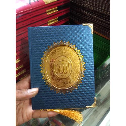Jual Buku Yasin Hard Cover RCP Biru Dongker Mewah Poly Emas Isi HVS192 ...