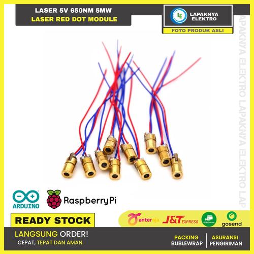 Jual Laser 5V 650nm 5mW Laser Red Dot Module Laser diode Laser pointer ...