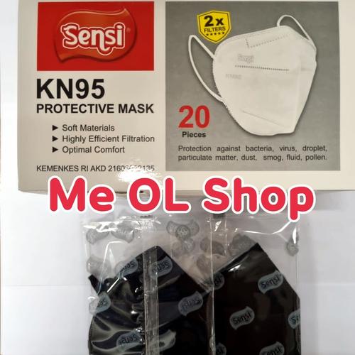 Jual MASKER SENSI KN95 6PLY KEMENKES MASK KN95 SENSI - Hitam - Jakarta ...