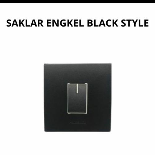 Jual panasonic saklar sakelar engkel 1G 1 gang tunggal minimalis hitam ...