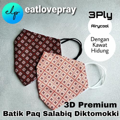 Jual SRITEX Masker Batik Motif PAQ SALABIQ | Masker Kain 3 Ply 3D ...