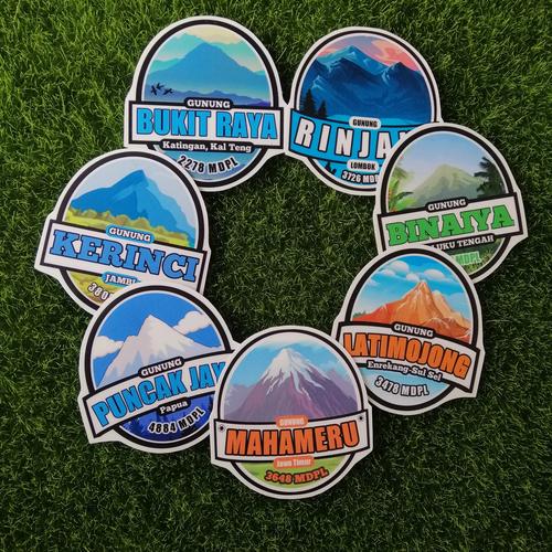 Jual Sticker Waterproof 7 summits anti air puncak gunung tertinggi ...