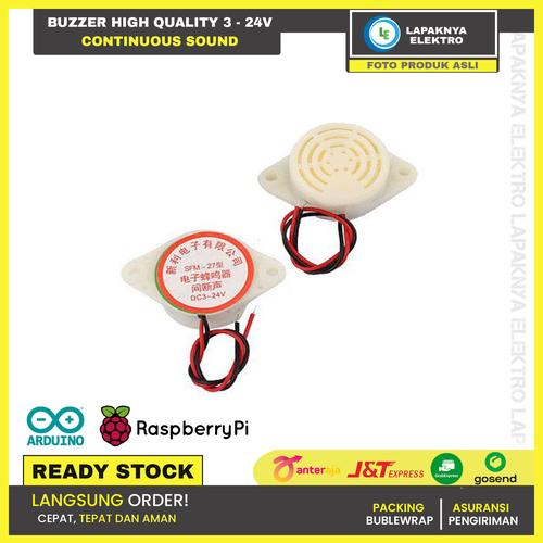 Jual Buzzer High Quality 3 - 24V 12V Continuous Sound Hitam/Putih - Kab ...