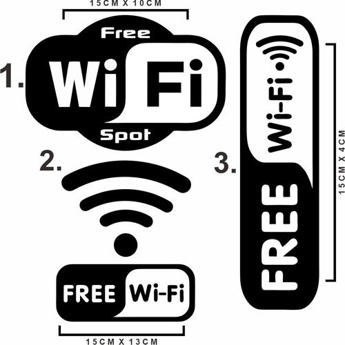 Jual STIKER CUTTING STICKER FREE WIFI BAHAN ORACAL 651 - 15cm x 10cm ...