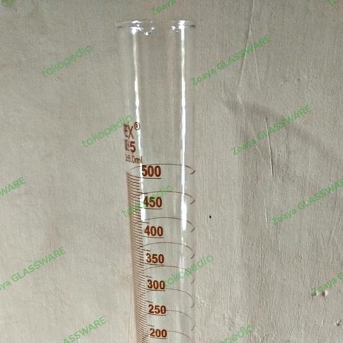 Jual Measuring Cylinder gelas ukur 500 ML pyrex asli alat Laboratorium ...