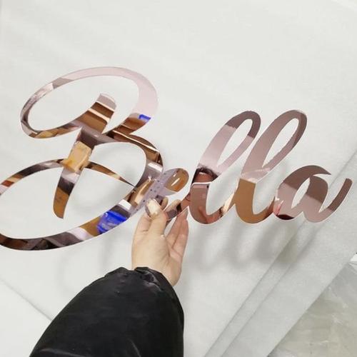 Jual Custom Backdrop Sign Tulisan Nama Akrilik Mirror Dekorasi Name ...