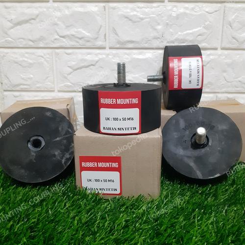 Jual karet mounting genset uk 100x50 M16 atau M14 . M12 ready semua nya ...