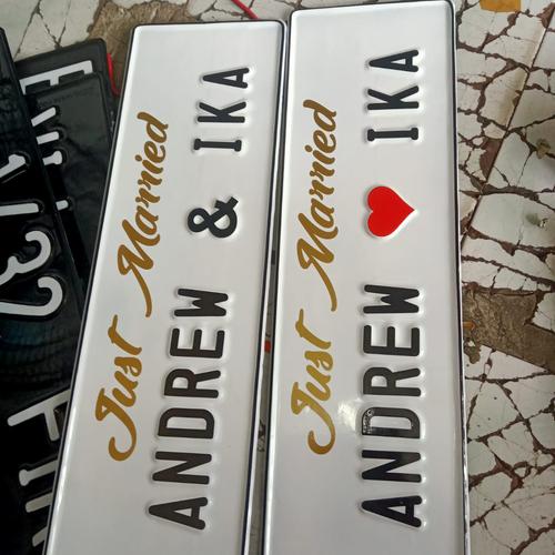 Jual Plat wedding custom - Kota Tangerang Selatan - Toko Plat Custom ...