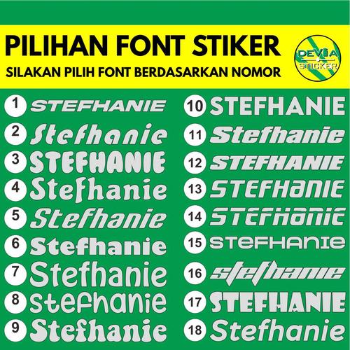 Jual Cutting Sticker Custom stiker Nama Sendiri Bahan Oracal 651 - Kab ...