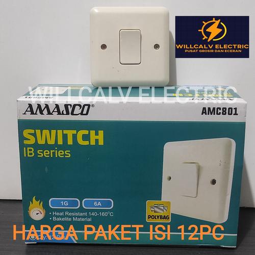 Jual PAKET ISI 12 PC SAKLAR ENGKEL SAKLAR TUNGGAL IB AMASCO TANAM ...