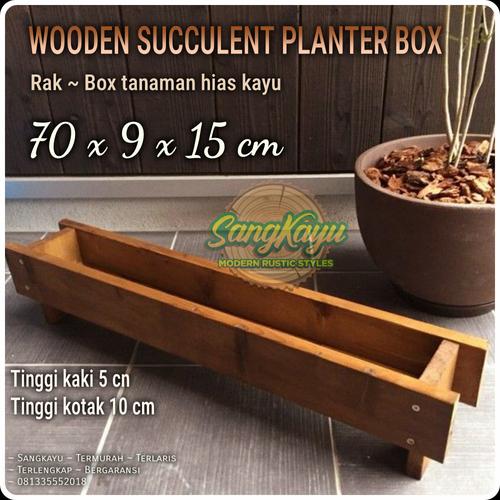 Jual Wood succulent planter box kotak rak tanaman hias pot sukulen kayu ...