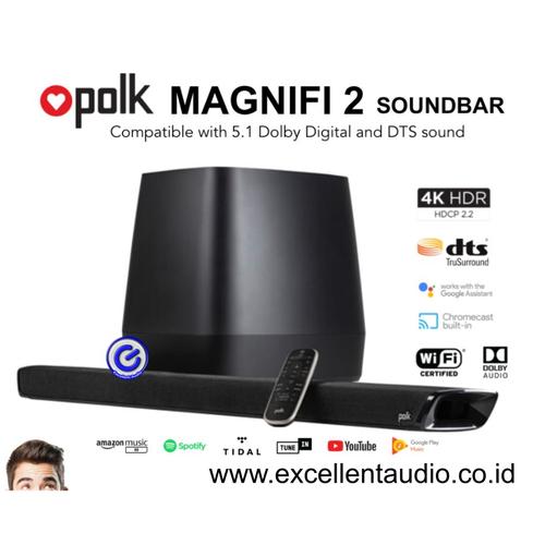Promo Polk Magnifi2 magnifi 2 dolby digital DTS 4K spotify soundbar ...