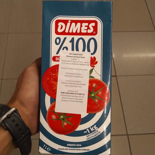 Jual dimes prem 100% tomato juice - jus tomat 1 liter - Jakarta Timur ...