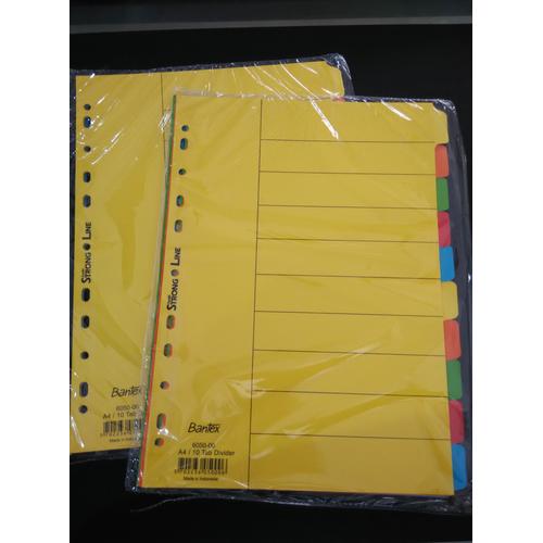 Jual Divider / Pembatas kertas BANTEX A4 isi 10 warna - Kota Surabaya ...
