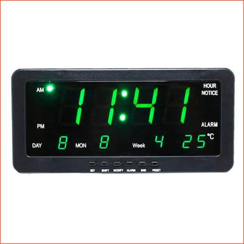 Jual Jam Meja LED Digital 1008 Hijau / Jam Dinding LED Digital Clock ...