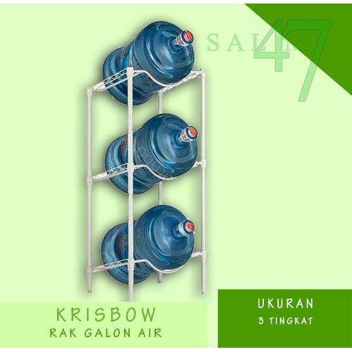 Jual Krisbow Rak Galon 3 Tingkat / TEMPAT GALON AIR dudukan galon aqua ...