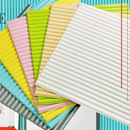Jual wallpaper foam premium permukaan timbul motif garis tabung ...