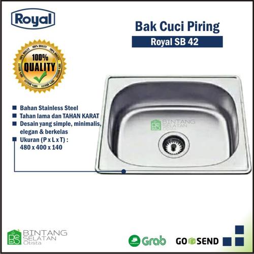 Jual SINK / BAK CUCI PIRING ROYAL SB42 48X40X15 CM - Kota Bandung ...