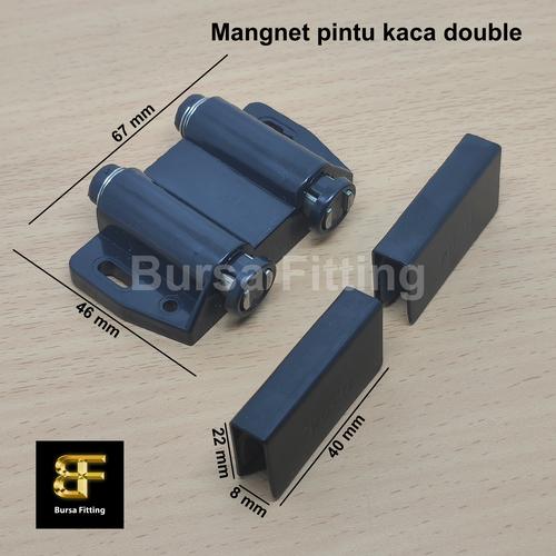 Jual Magnet pintu kaca double / push open / magnet kaca / magnet jepit ...