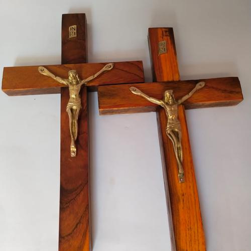 Jual Salib Dinding Gantung Kayu Patung Yesus kuningan Inri 20cm - Kab ...