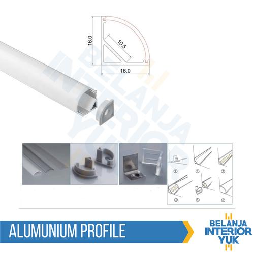 Jual Kap lampu batangan alumunium panjang rumah lampu strip LED - RATA ...