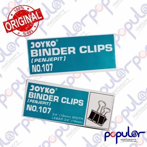 Jual [Isi 12] Klip Binder Clip Joyko 107 ukuran 19mm Per Box (isi 12 ...