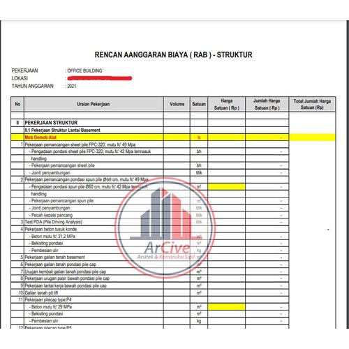 Jual Rencana Anggaran Biaya (RAB)/BoQ Konstruksi Gudang, Rumah, Gedung ...