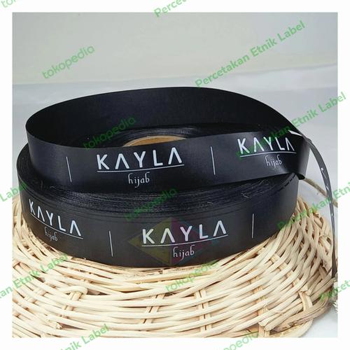 Jual label satin hitam - di gulung, 1,2 cm - Kota Bandung - ETNIK LABEL ...