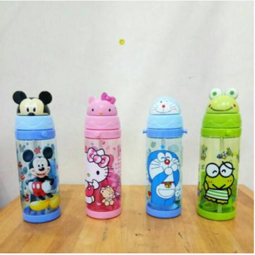 Jual Botol minum kepala karakter Doraemon Hello Kitty Keropi Mickey ...